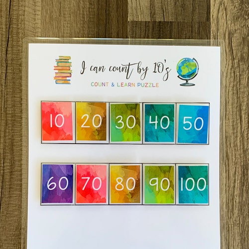 Counting by 10's Puzzle Tens Family Preschool Numbers - Etsy