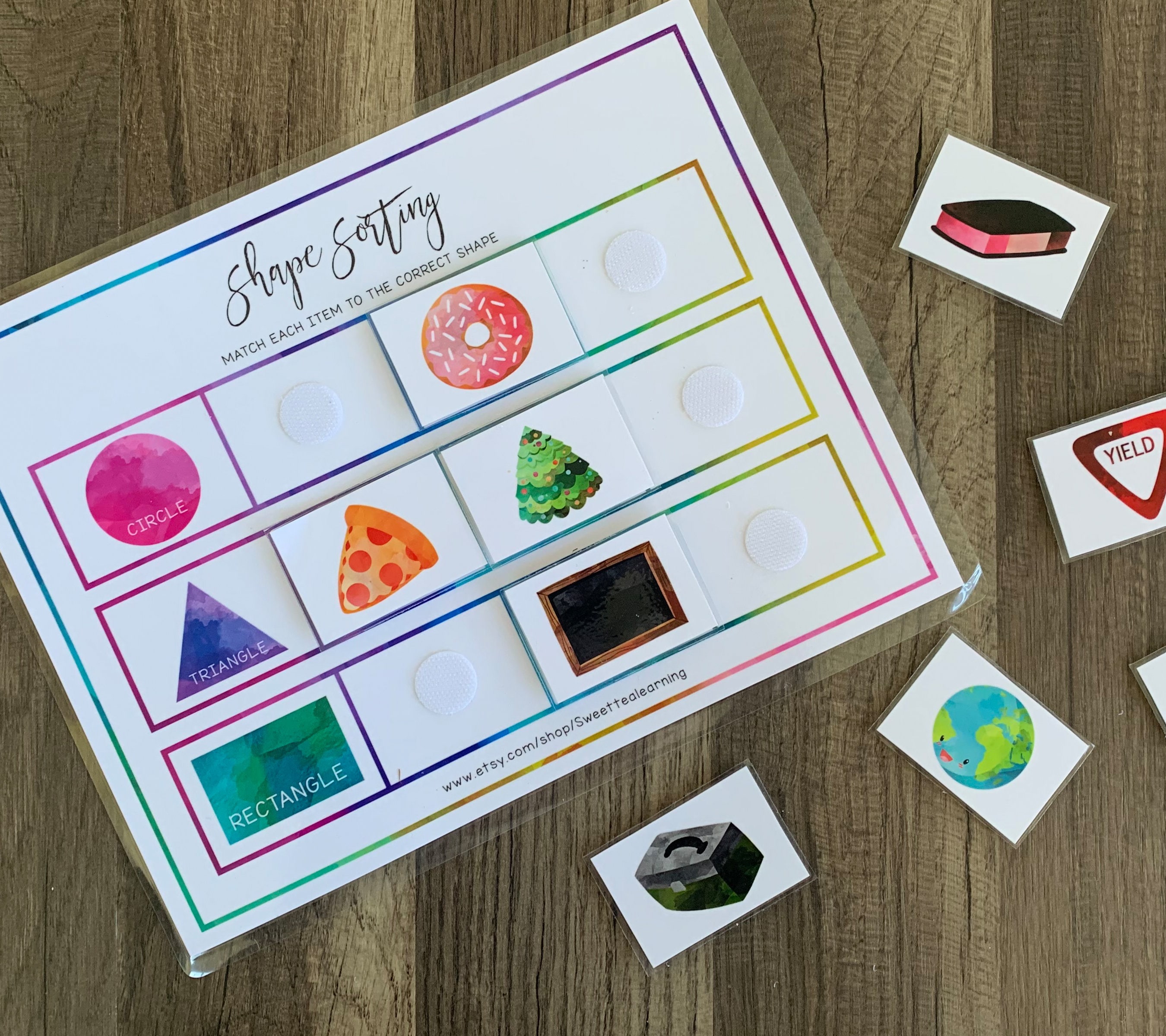 Shape Sorting Printable Game - Homeschool Preschool Kindgergaten ...