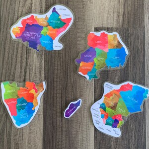 Africa Puzzle Map - Kids Printable Learning Worksheet - Busy Book ...