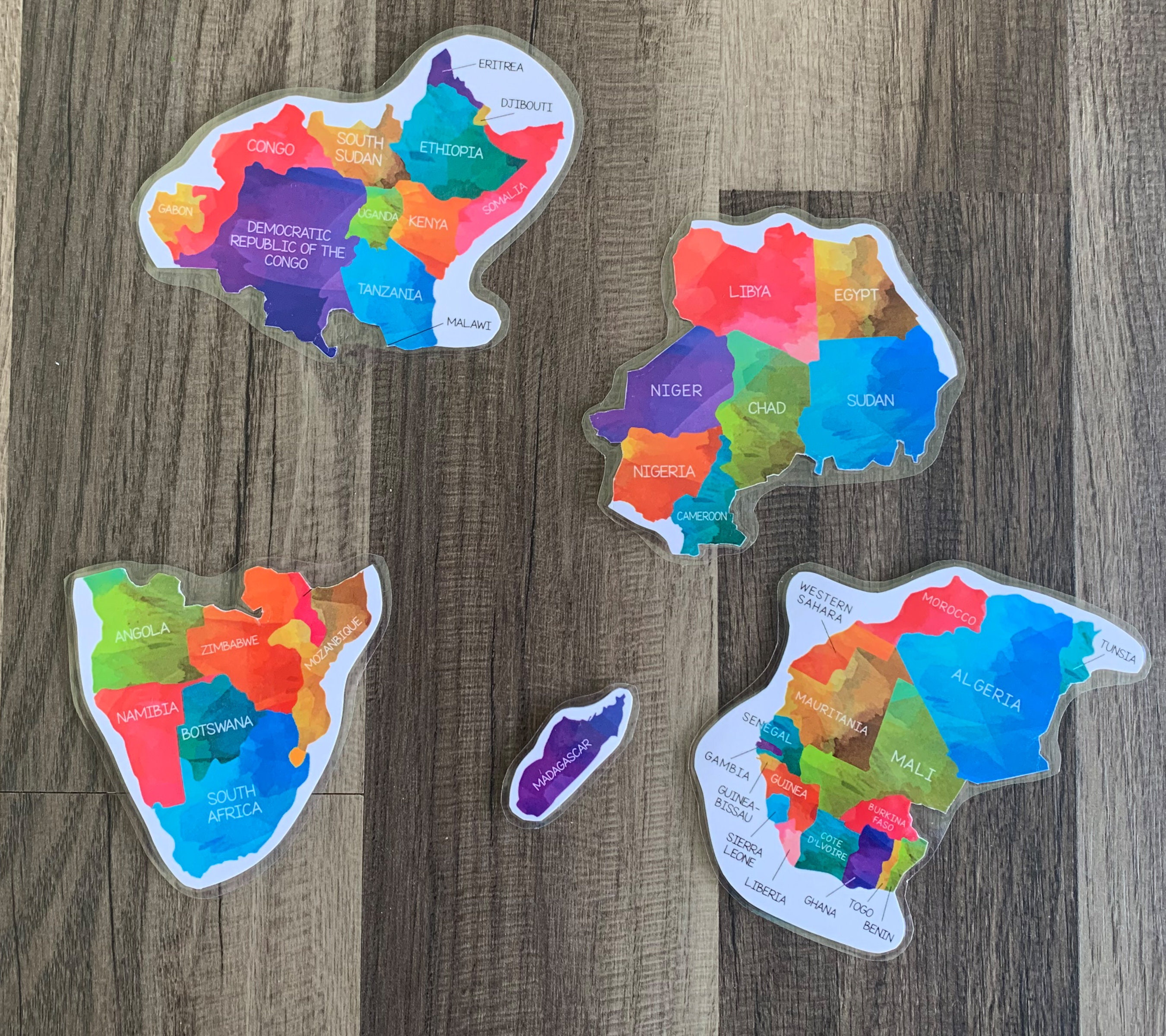 Africa Puzzle Map Kids Printable Learning Worksheet Busy - Etsy UK