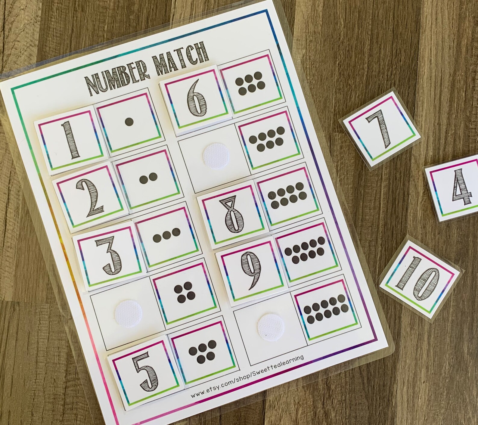 Counting Number Matching Puzzle Preschool Activity - Etsy