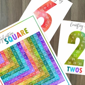Mulitplication and Skip Counting Bundle - Square Chart - Math ...