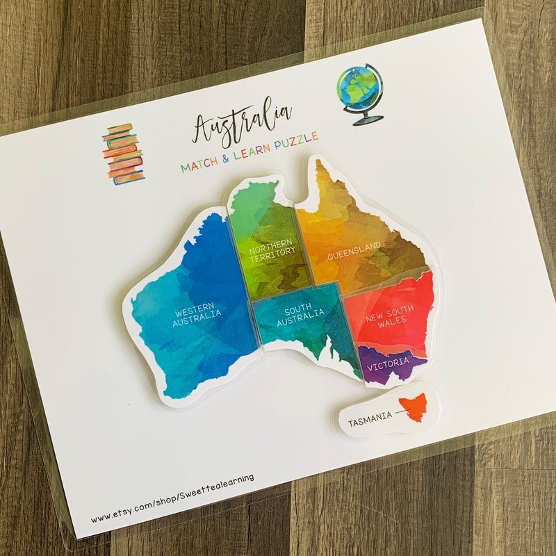 Australia Map Puzzle - Etsy