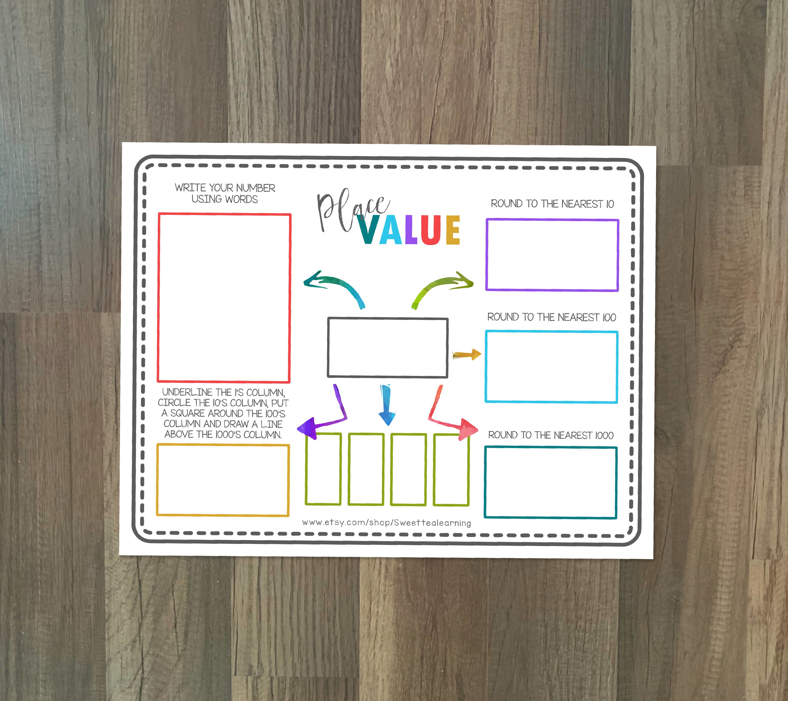 Place Value Worksheet Homeschool Curriculum Elementary School Math ...