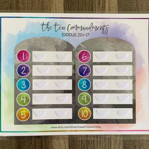 Ten Commandments Printable Puzzle - Kids Bible Game - Homeschool ...