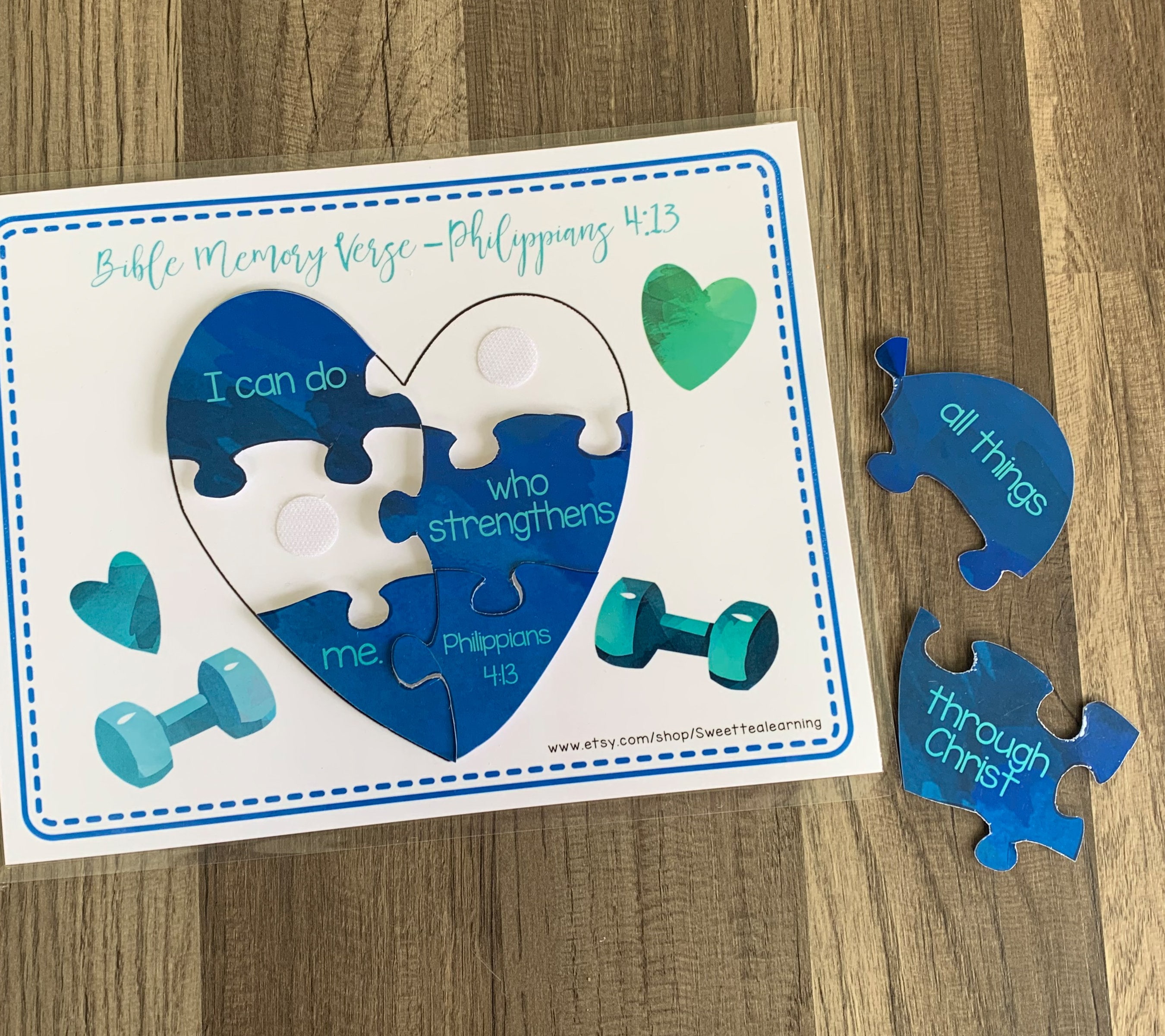 Philippians 4:13 Memory Verse Bible Bundle Game - Printable Kids Bible ...