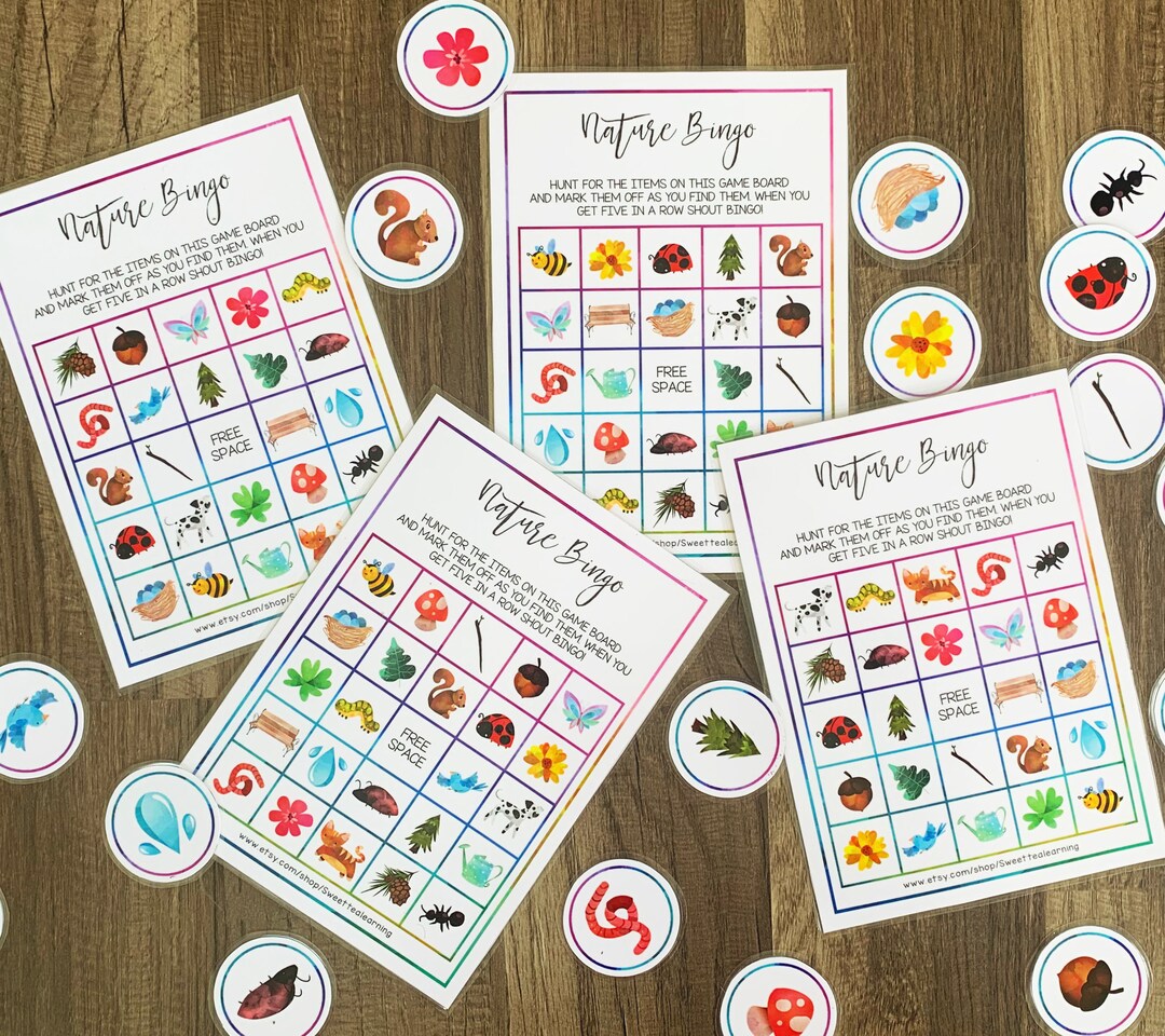 Kids Nature Bingo Game - Outdoor Activity - Printable Learning Games ...