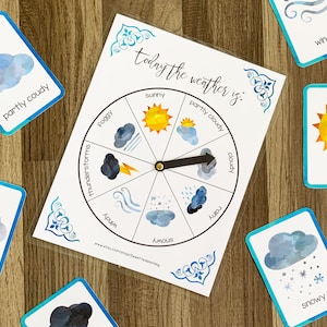 Weather Wheel - Preschool Homeschool Game Activity - Busy Book Binder ...