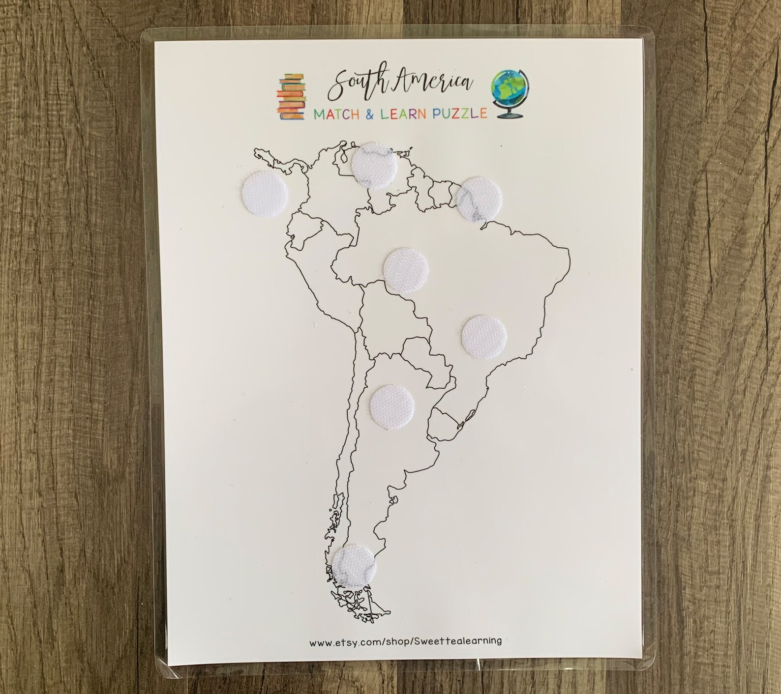 South America Puzzle Map - Kids Geography Lesson - Childrens Printable ...