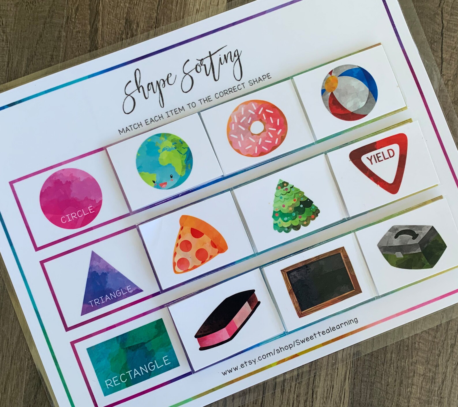 Shape Sorting Printable Game - Homeschool Preschool Kindgergaten ...
