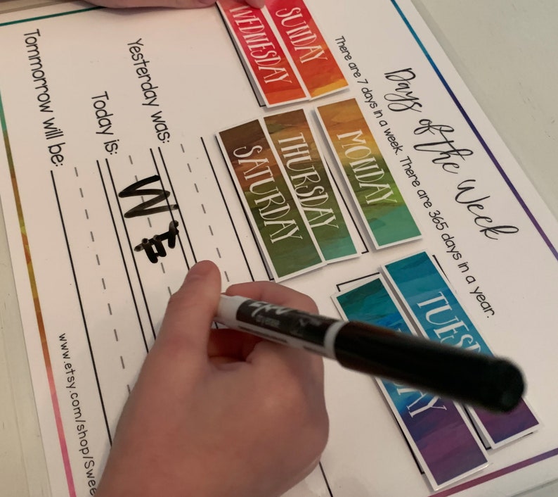 Days of the Week Learning Puzzle Kindergarten Preschool - Etsy