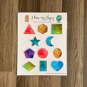Shape Matching - Learning Games - Printable Puzzle - Homeschool ...