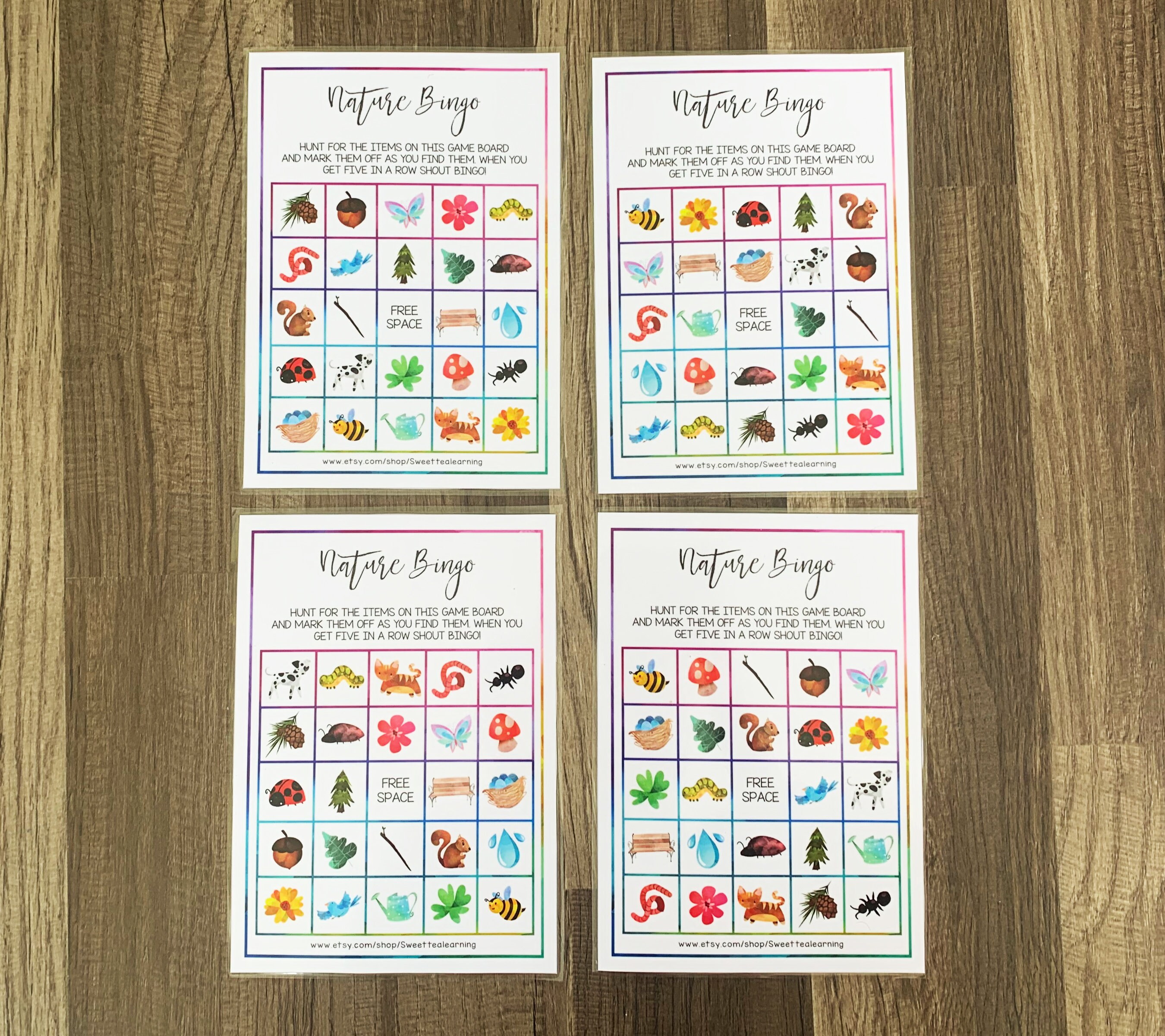 Kids Nature Bingo Game - Outdoor Activity - Printable Learning Games ...