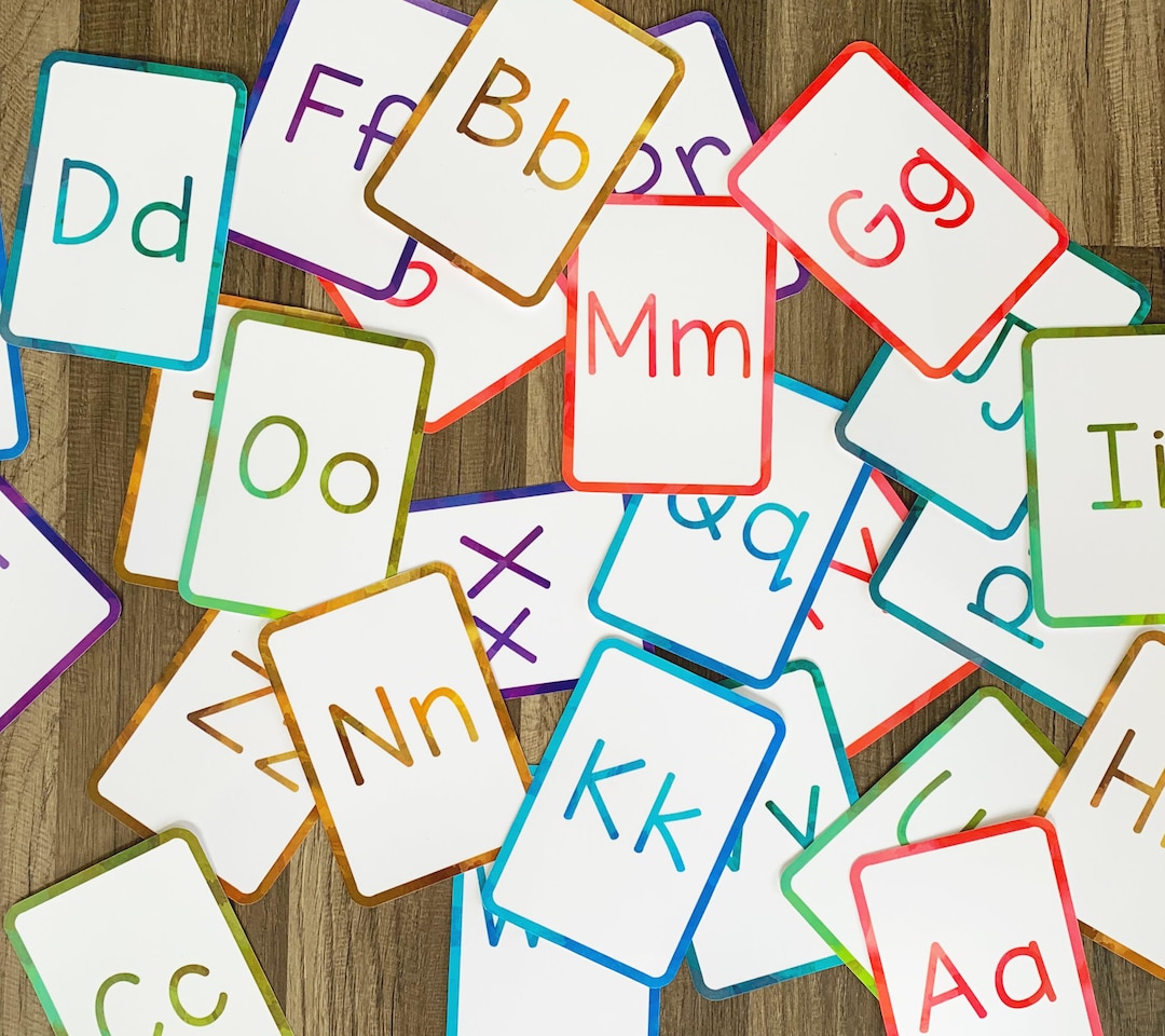 Alphabet Flash Cards - Uppercase and Lowercase - Preschool Kindergarden ...