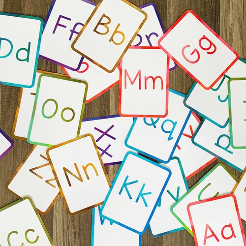 Alphabet Flash Cards Uppercase and Lowercase Preschool - Etsy