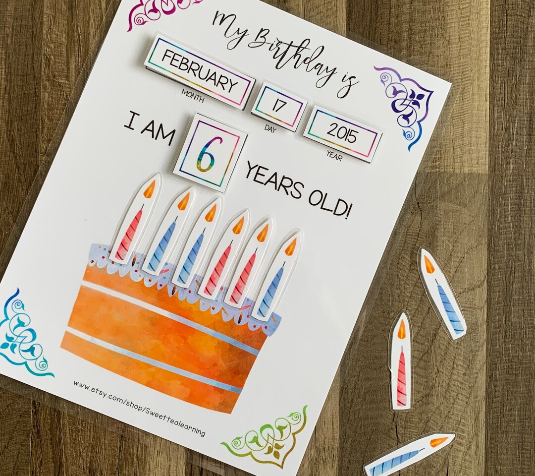 Birthday Activity - Childs Birthdate Practice Lesson - I Know My ...