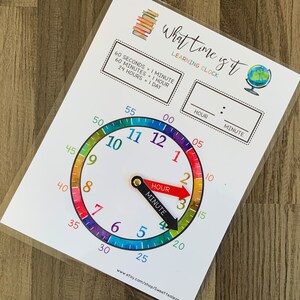Learning Clock - How to Tell Time - Preschool Games - Printable Busy ...