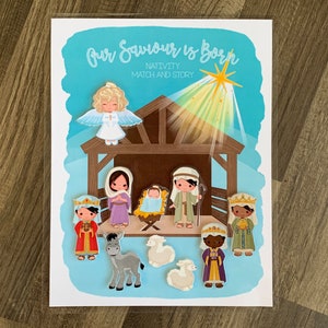 Christmas Nativity Puzzle and Story Guide - Kids Holiday Learning Game ...