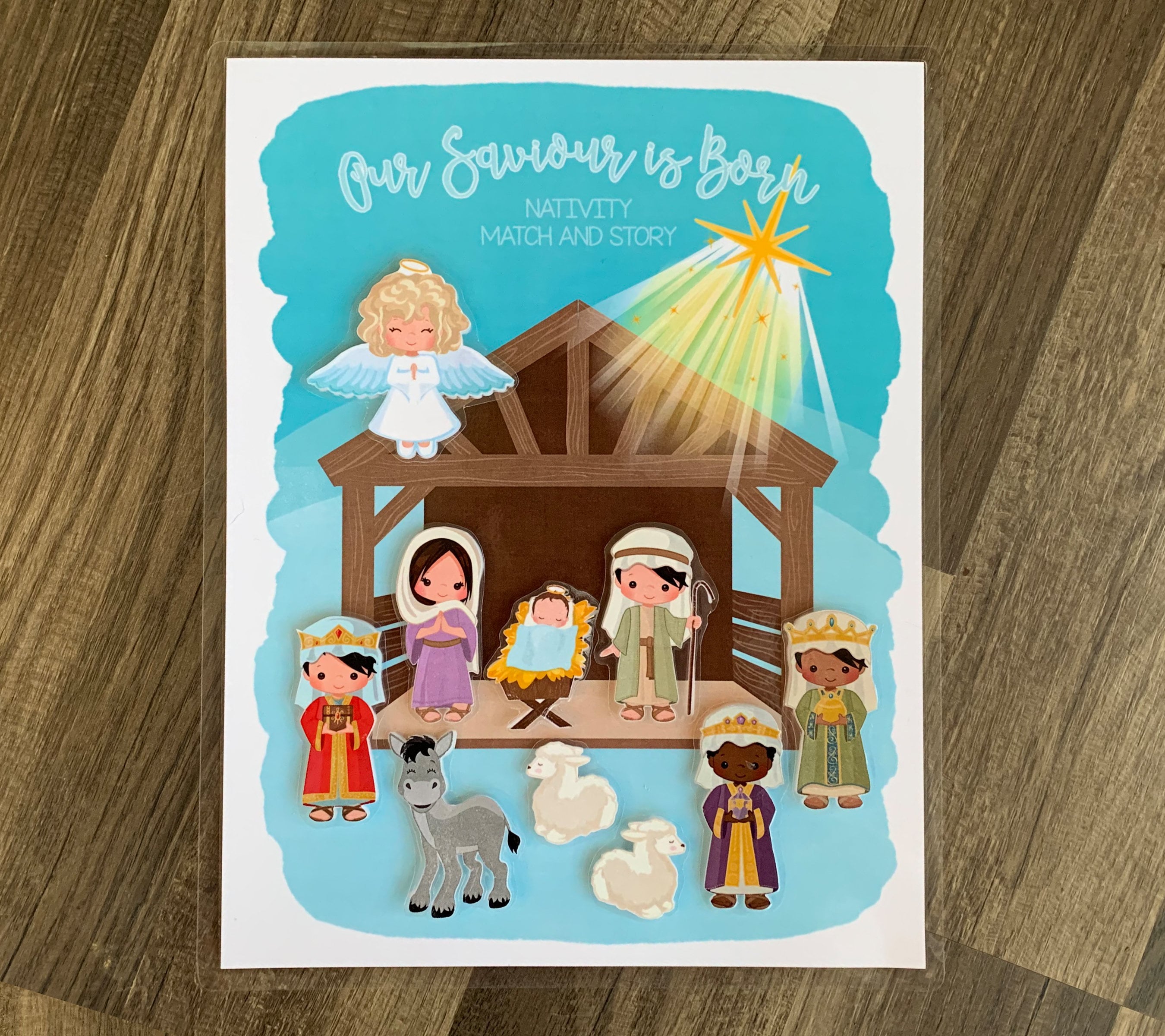 Christmas Nativity Puzzle and Story Guide - Kids Holiday Learning Game ...