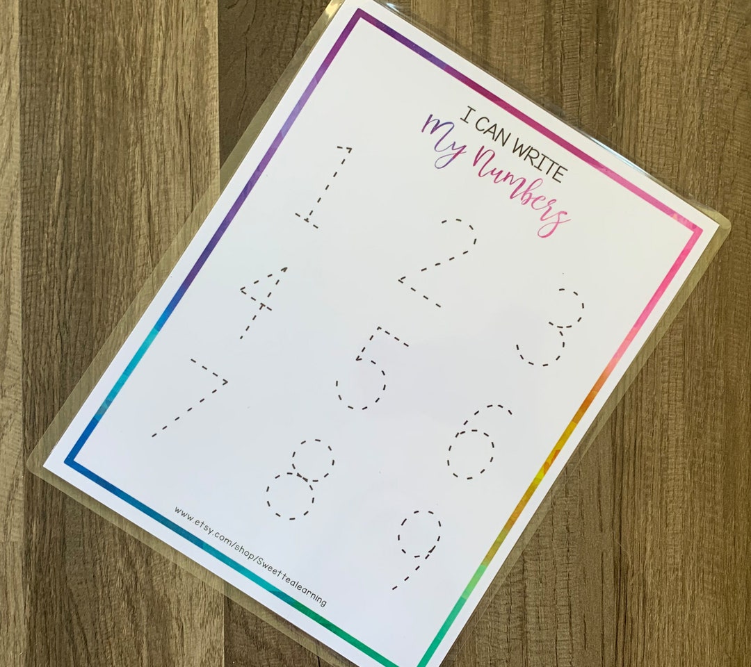 Numbers Tracing Worksheet - Printable Kids Homeschool School Work ...