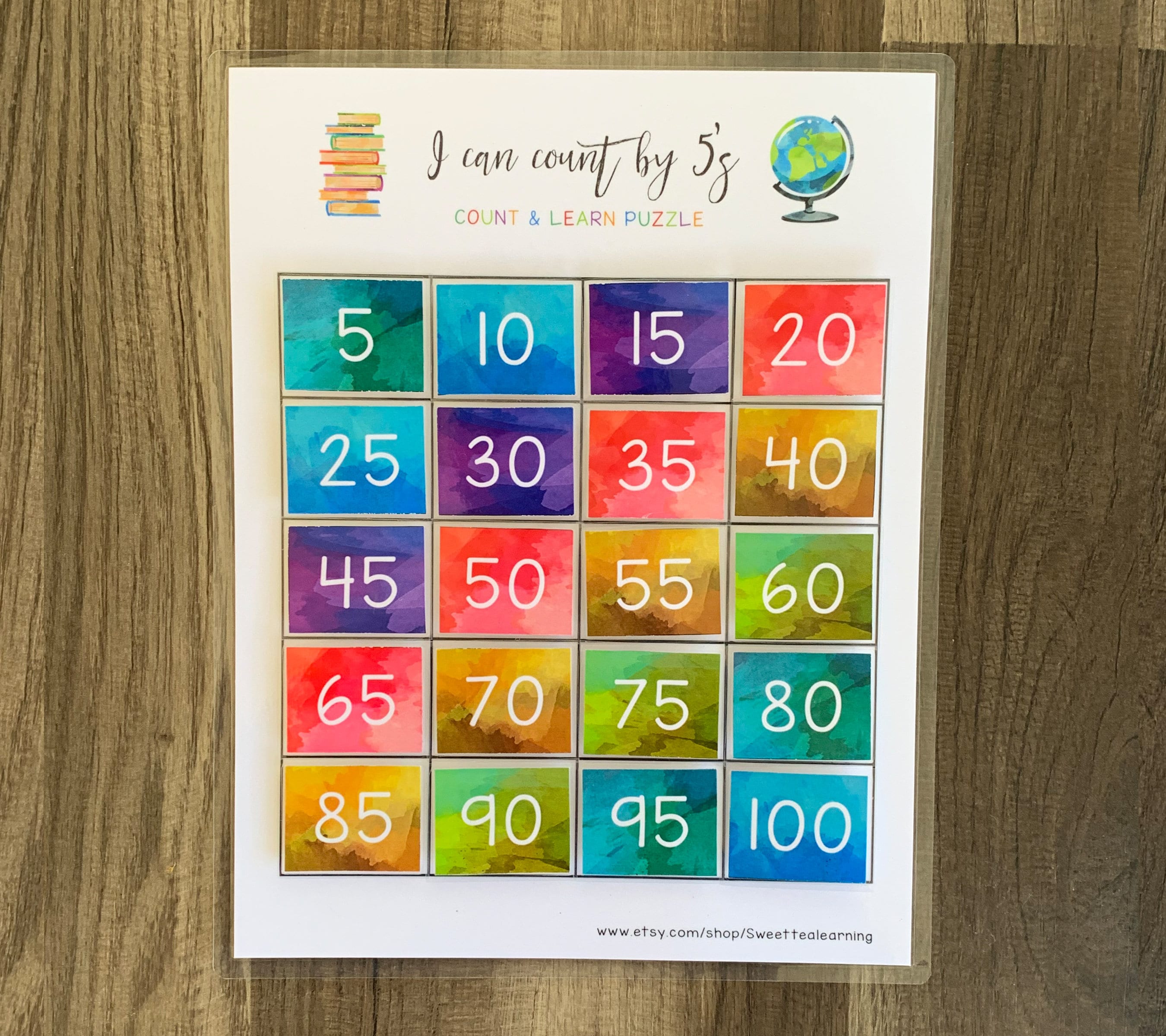 Counting by 5's - Fives Math Puzzle - Number Learning Resources ...