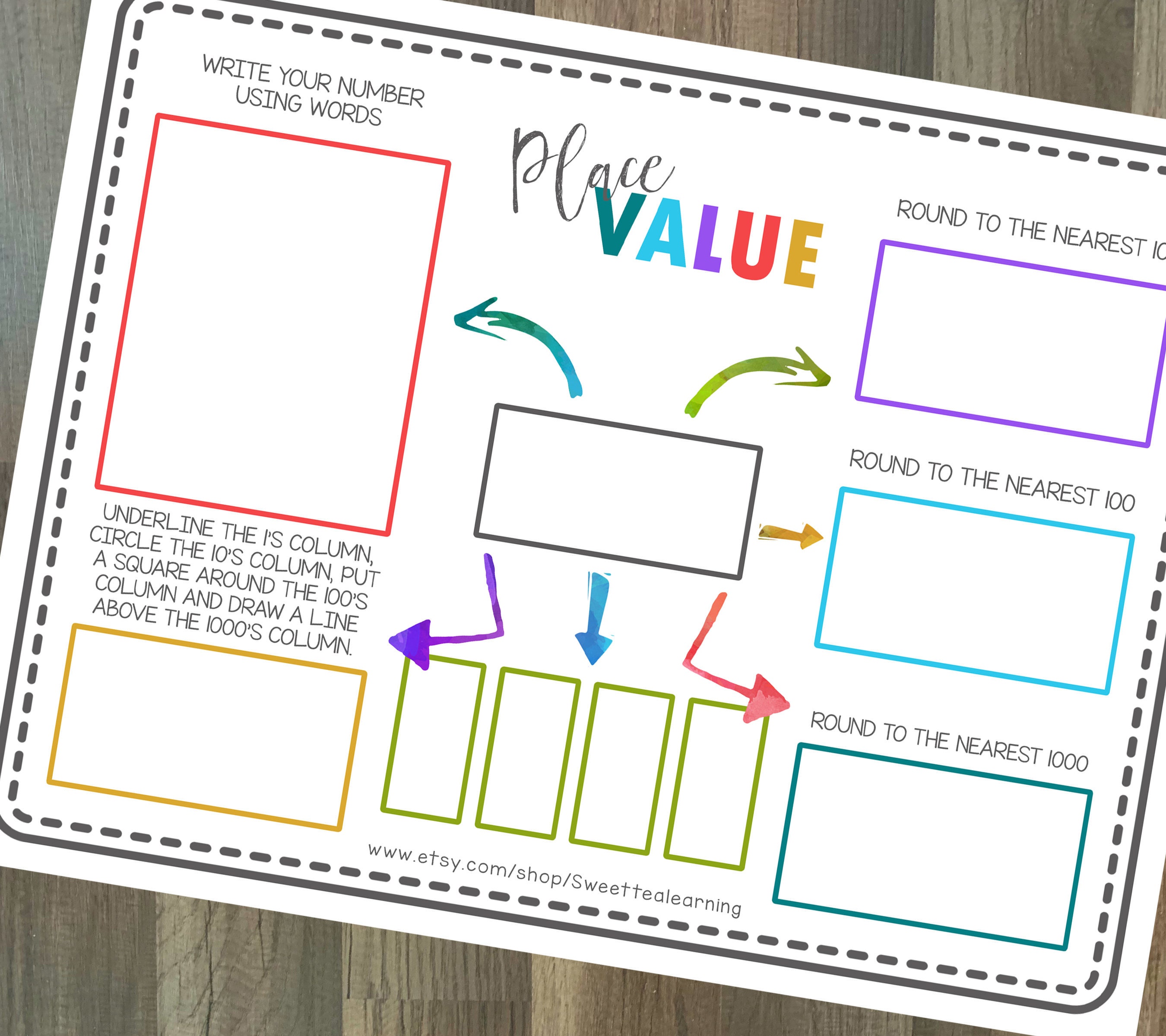 Place Value Worksheet - Homeschool Curriculum Elementary School Math ...
