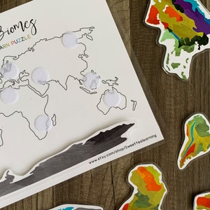 World Biomes Puzzle Map - Geography Lesson - Busy Book Binder ...