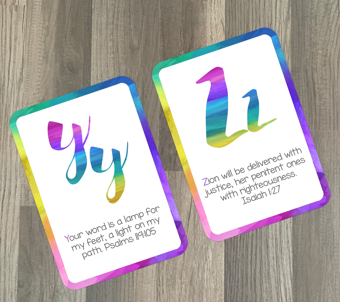 Bible Verse Flash Cards Memory Verse Lesson Printable - Etsy