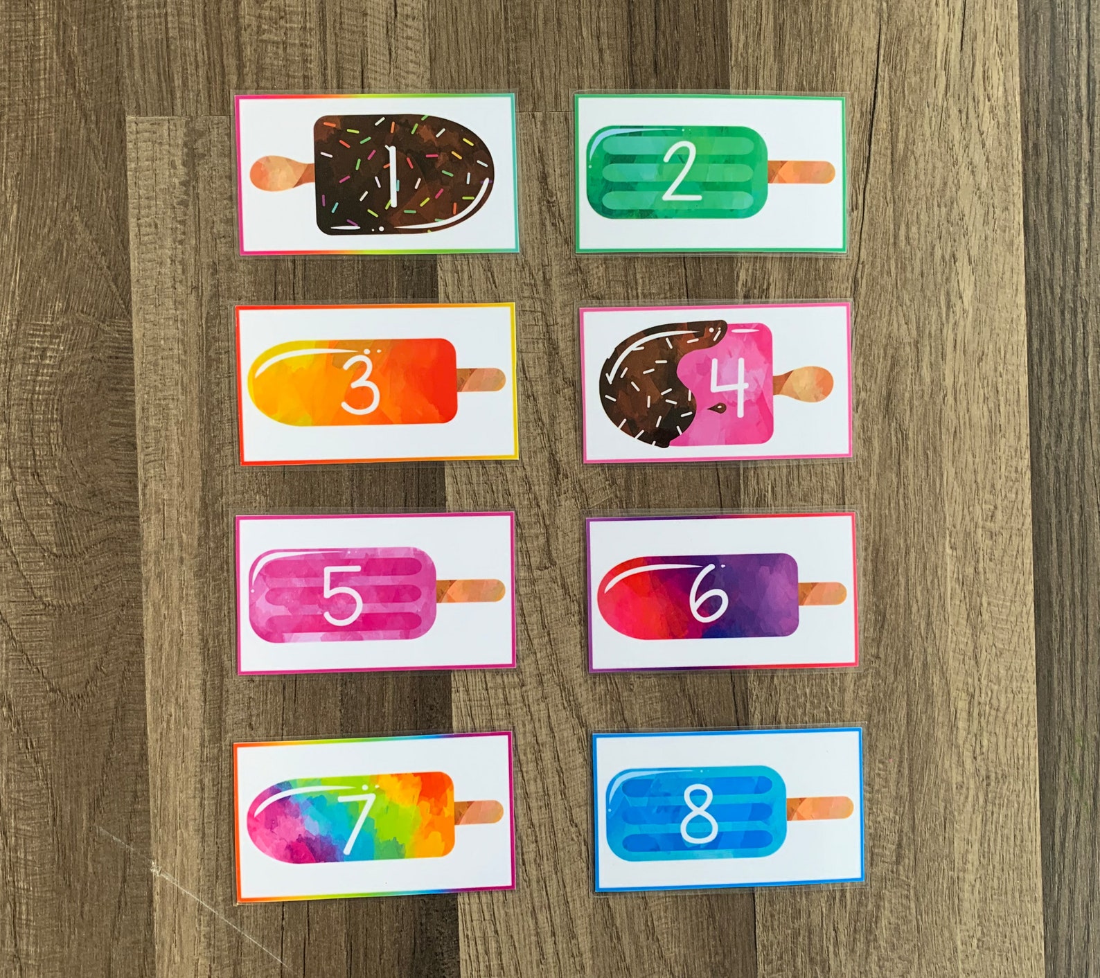 Place Value Learning Math Game Ice Cream Popsicle Stand | Etsy