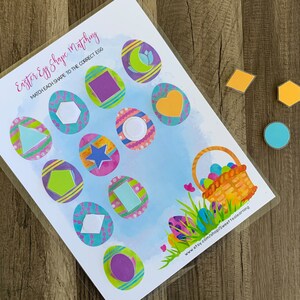 Easter Shape Matching Puzzle - Preschool Sorting Game - Spring ...