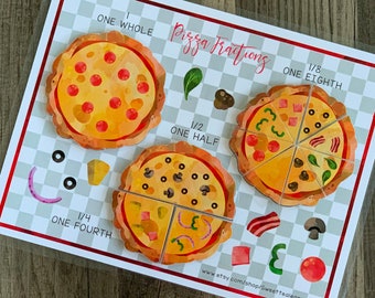 Pizza Fractions - Etsy