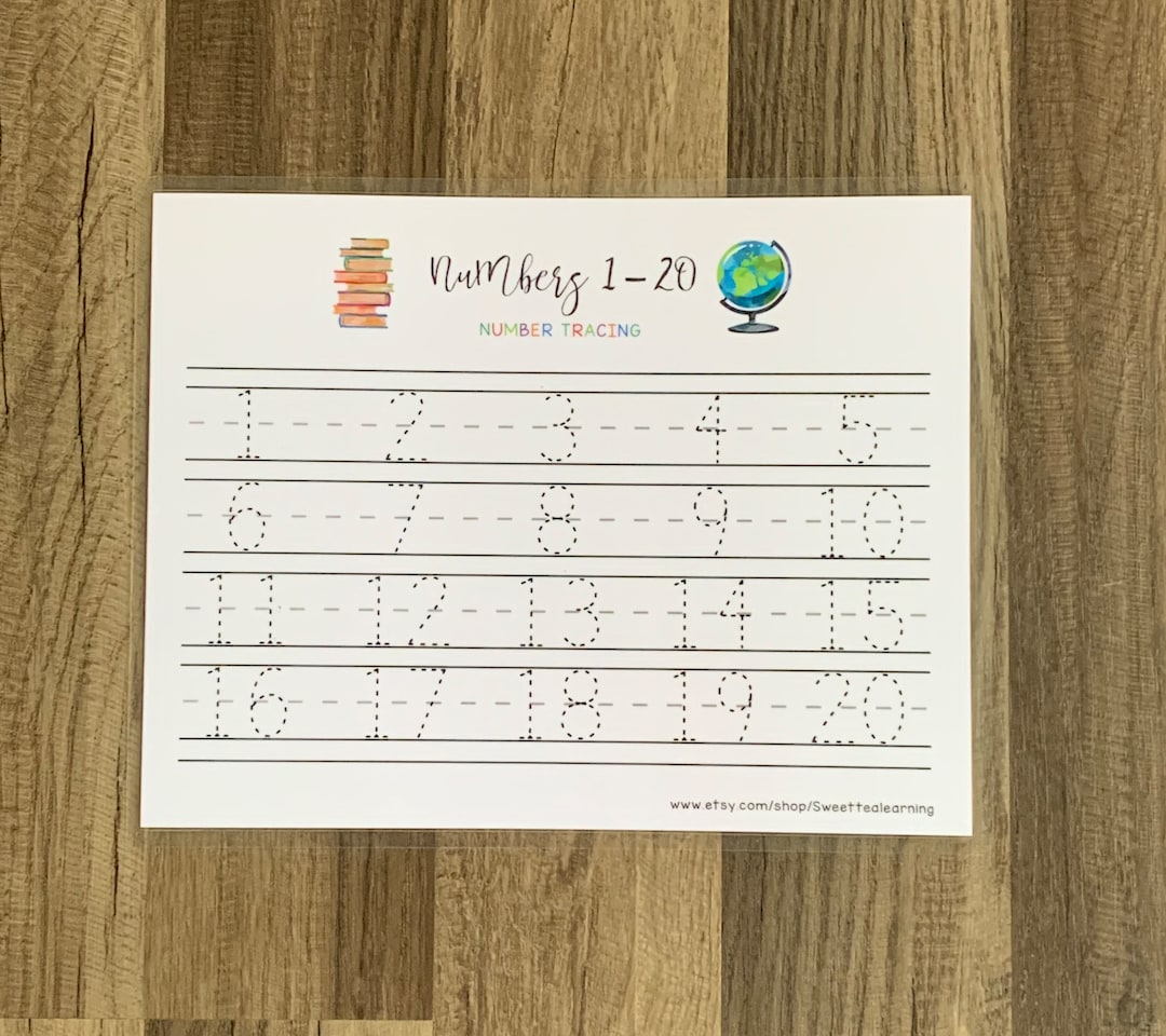 Number Tracing - Practice Worksheet Printable - Preschool Busy Book ...