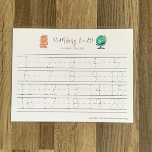 Number Tracing - Practice Worksheet Printable - Preschool Busy Book ...