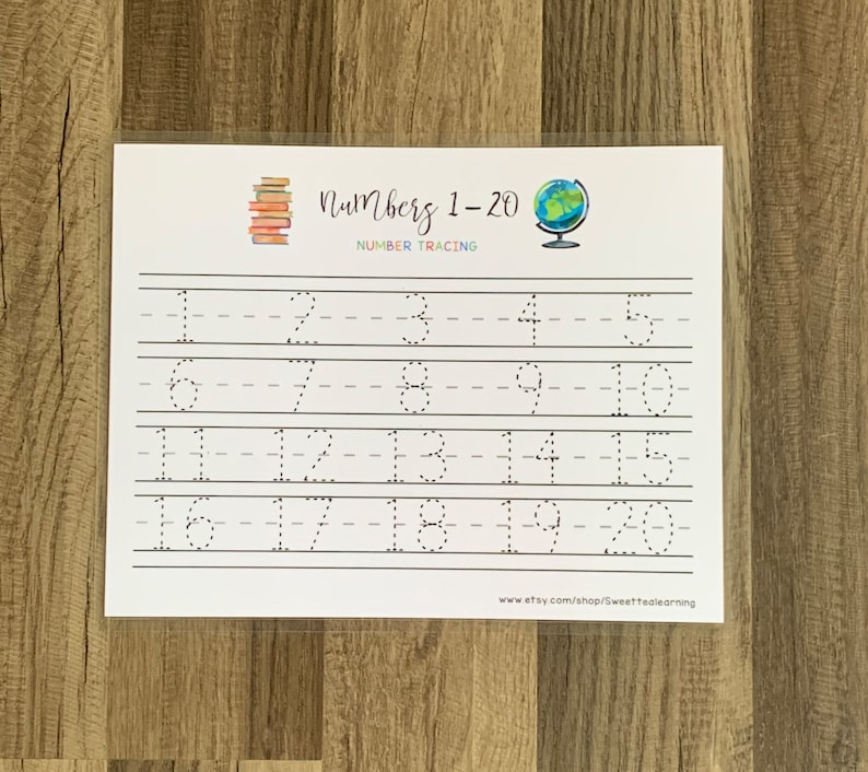 Number Tracing - Practice Worksheet Printable - Preschool Busy Book ...