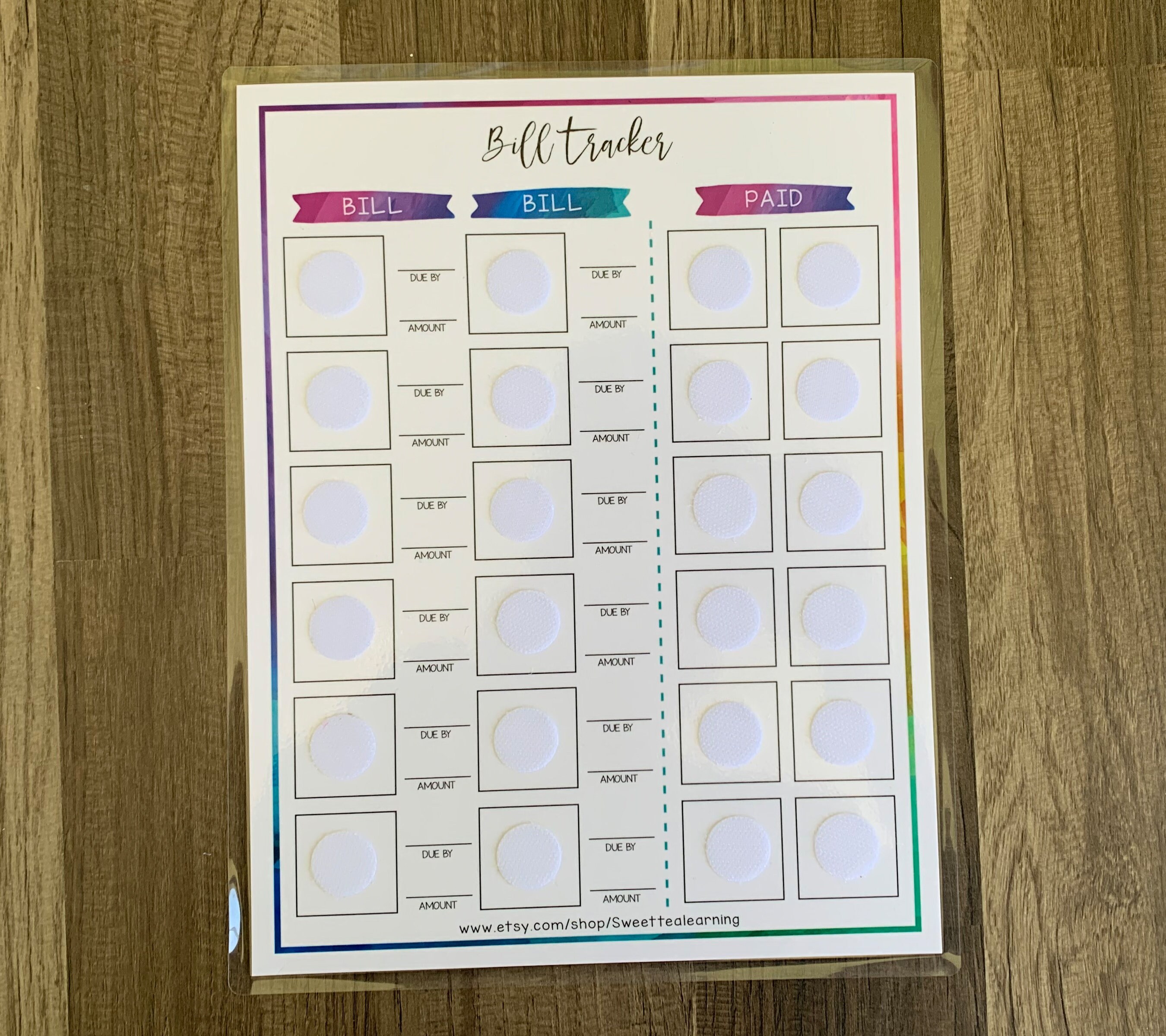 Bill Tracker - Adult Organization - Organizer - Refridgerator Magnet ...