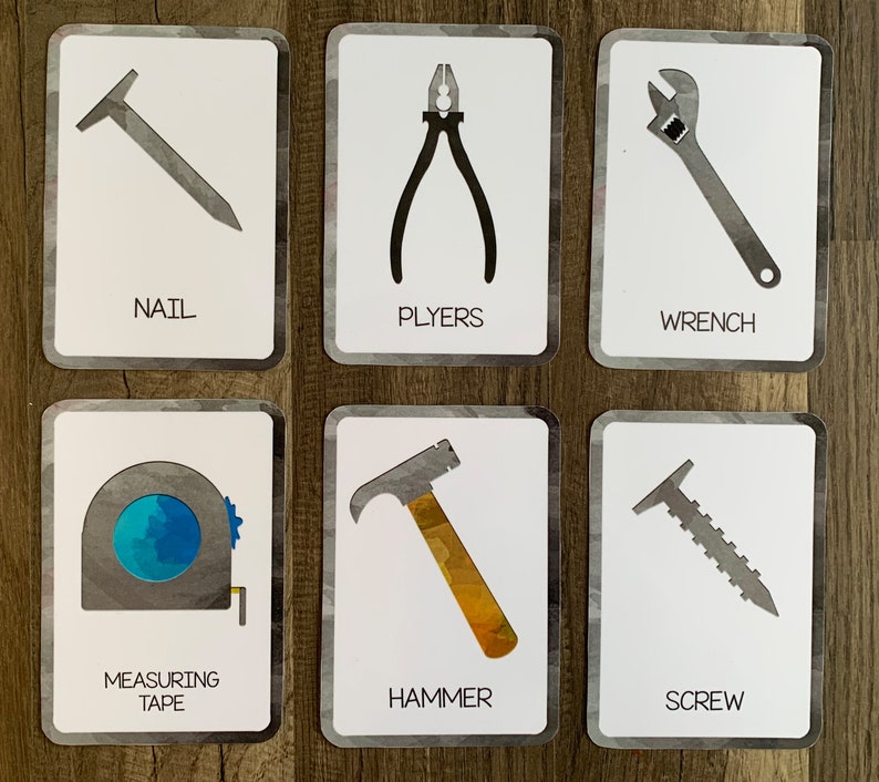 Kids My Toolbox Learning Game Set - Puzzle and Flash Cards - Busy Book ...