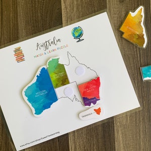 Australia Map Puzzle - World Locations - Geography Homeschool Lesson ...