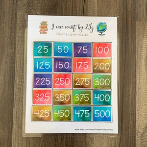 Count by 25 - Twenty Five Number Puzzle - Kids Learning Game - First ...