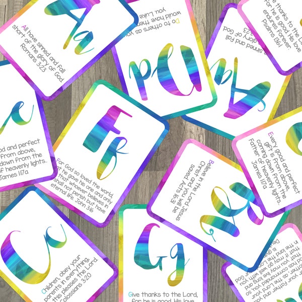 Bible Book Flash Cards - Etsy