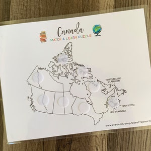 Canada Printable Map - Kids Learning Puzzle - Busy Book Binder Activity ...