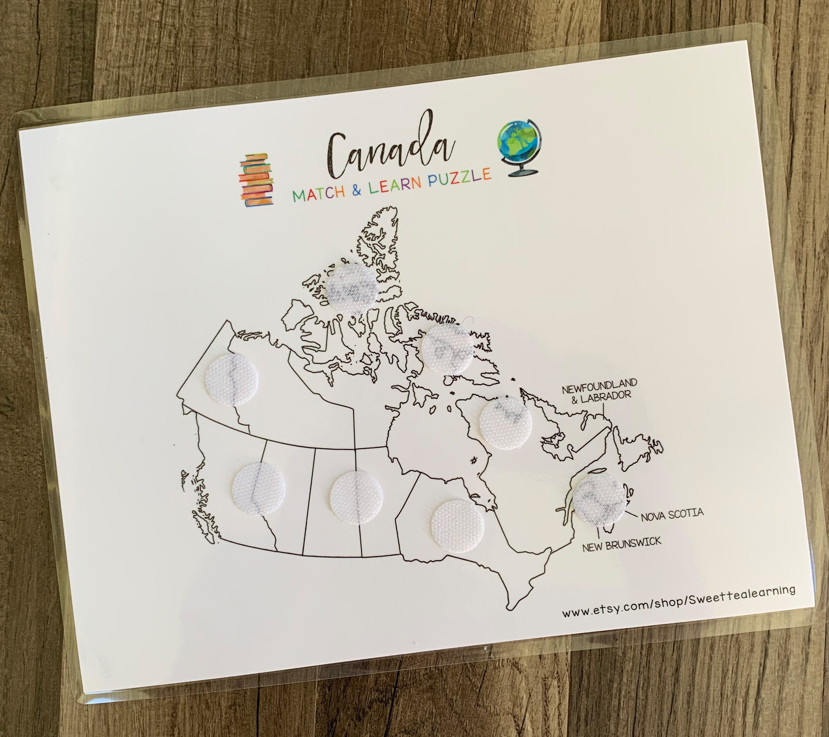 Canada Printable Map Kids Learning Puzzle Busy Book Binder - Etsy Canada