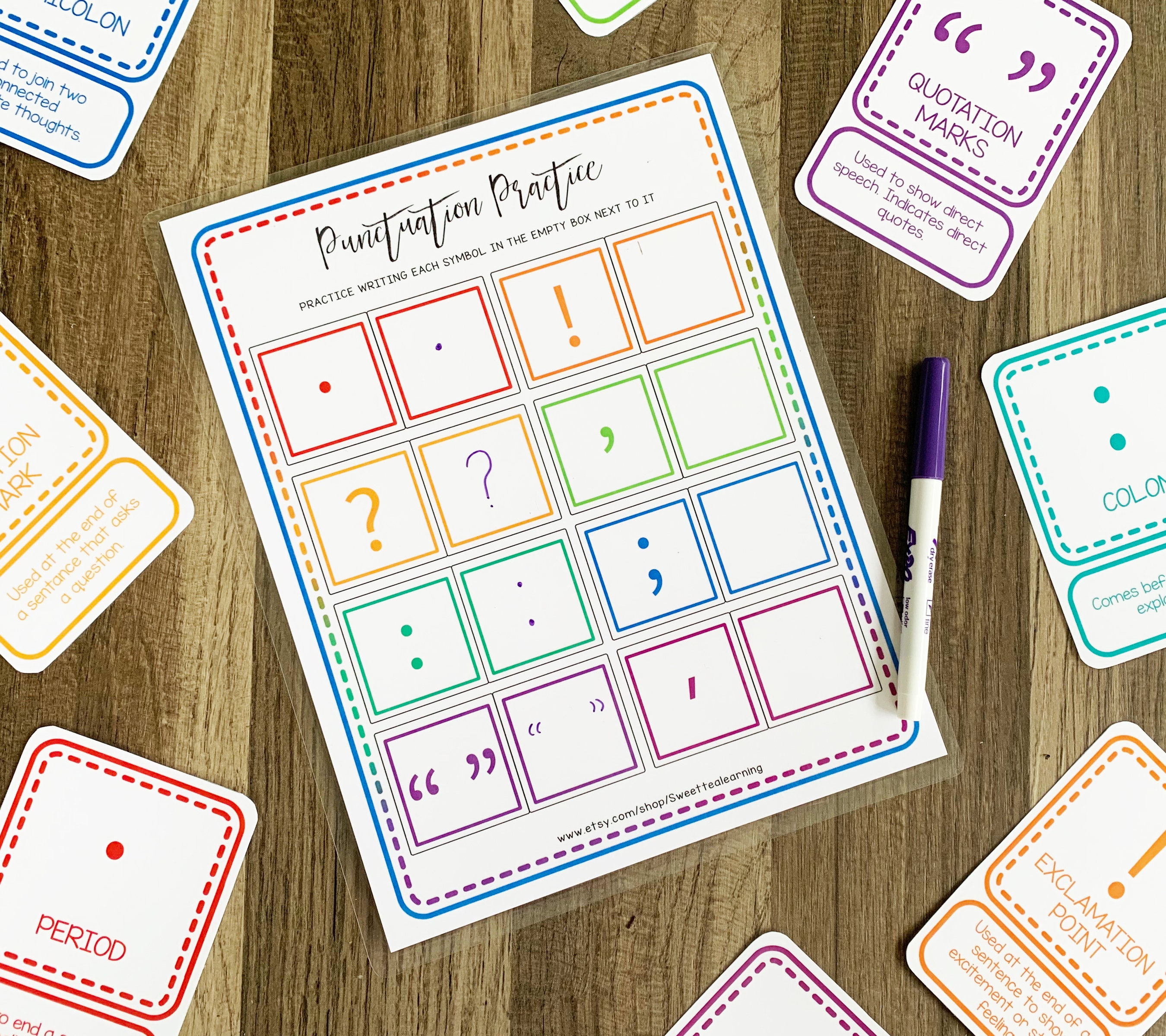 Punctuation Practice Set Homeschool Sentence Punctuation - Etsy