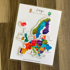 Europe Map Puzzle - Kids Geography Lesson - World Childrens Location ...