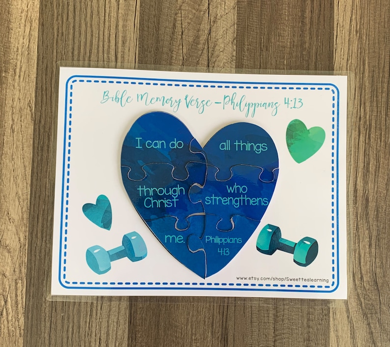 Philippians 4:13 Memory Verse Bible Bundle Game - Printable Kids Bible ...