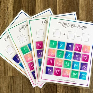 Math Practice Games Bundle - Addition - Subtraction - Multiplication ...