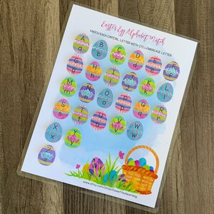 Easter Alphabet Match - Sprint Matching Puzzle - Preschool Letters ...