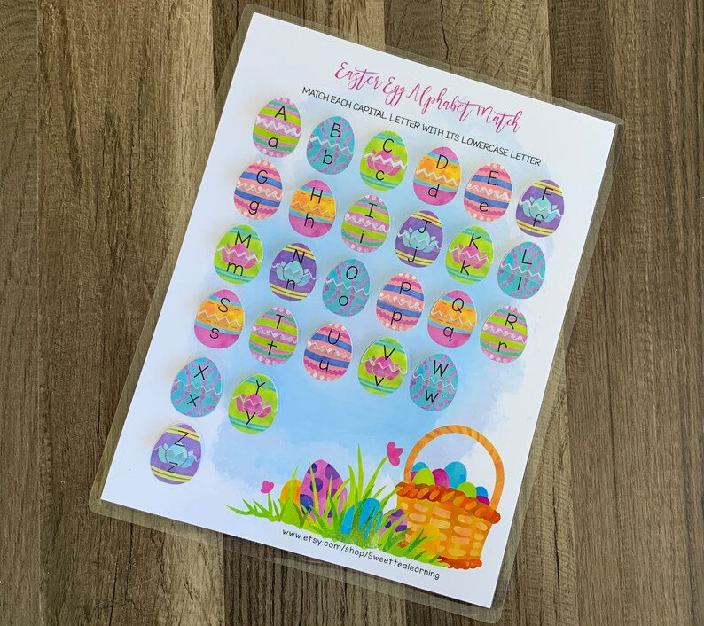 Easter Alphabet Match - Sprint Matching Puzzle - Preschool Letters ...