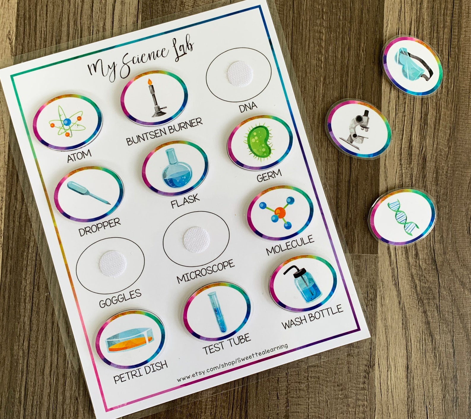 Science Lab Tools Game Printable Science Kids Lesson Busy - Etsy
