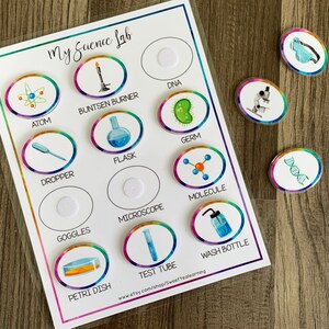 Science Lab Tools Game - Printable Science Kids Lesson - Busy Book ...