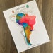 South America Puzzle Map Kids Geography Lesson Childrens Printable Game ...
